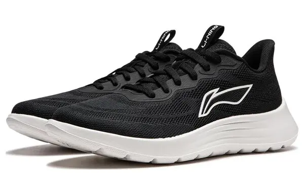 LI-NING Light Feather Sneakers - Black/white