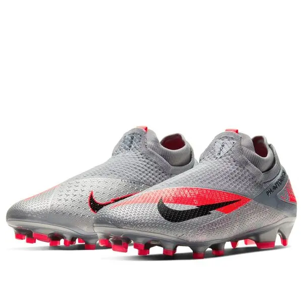 Nike Phantom Vision 2 Elite Dynamic Fit Fg Firm Ground Soccer Cleats - Silver/grey/red
