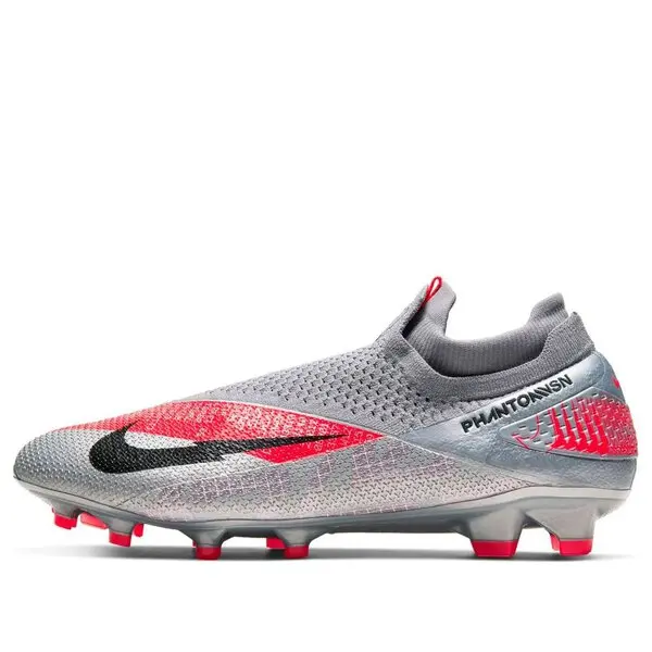 Nike Phantom Vision 2 Elite Dynamic Fit Fg Firm Ground Soccer Cleats - Silver/grey/red