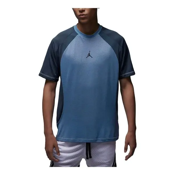 JORDAN Dri-fit Adv Sport Logo T-shirt 'blue - Blue/grey