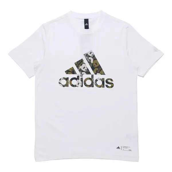 Adidas Panda Print Logo T-shirt - White