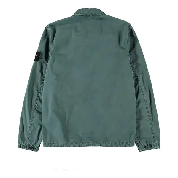 Stone Island Zip Pocket Overshirt 'petroleum - Blue