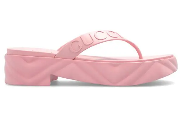 Gucci Thong Platform Sandal - Pink