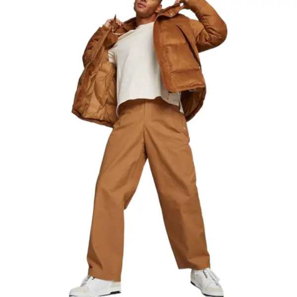PUMA Faux Leather Down Jacket - Brown