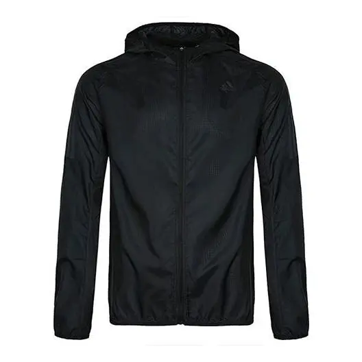 Adidas Own The Run Hooded Zipper Jacket - Black