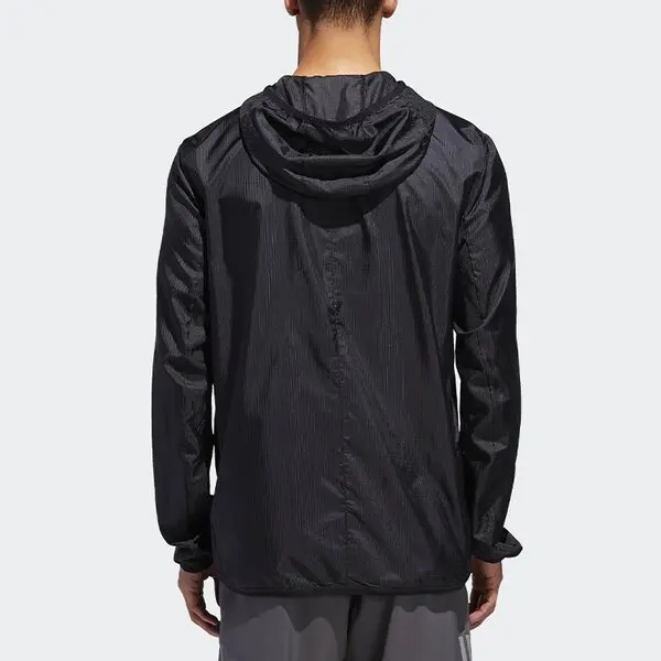 Adidas Own The Run Hooded Zipper Jacket - Black