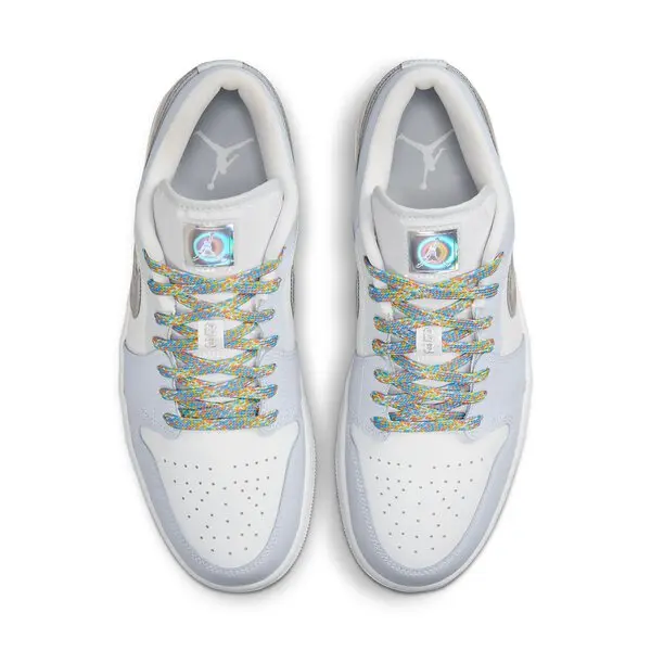JORDAN 1 Low Se 'tear-away' Sneakers - White/silver
