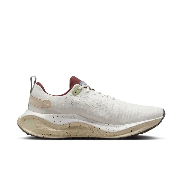 Nike Reactx Infinity Run Flyknit 4 Athletic Sneakers - Sail/grey/red