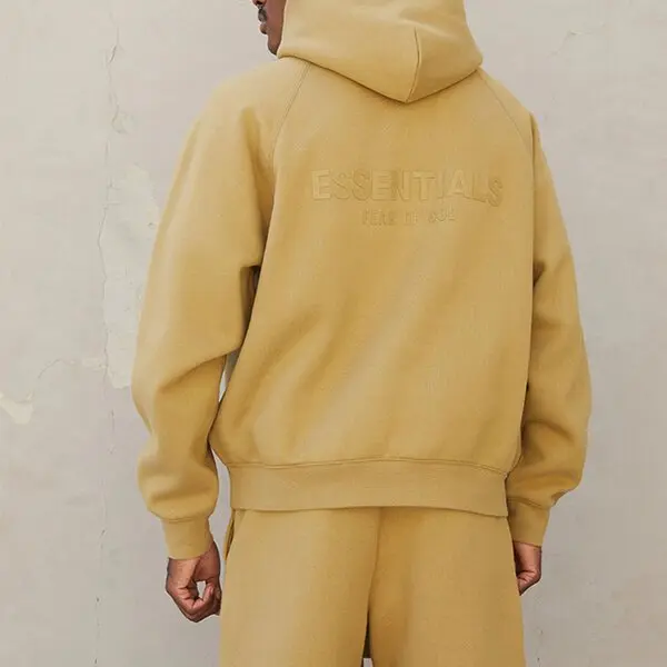 Fear Of God Pullover Logo Hoodie - Tan