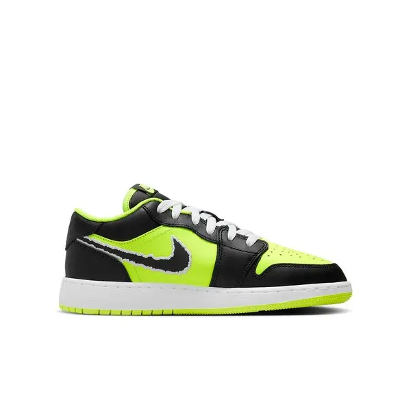 JORDAN 1 Se "black Cat" Low Top Sneakers - Volt/white/black