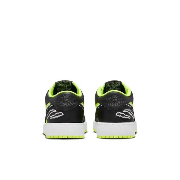 JORDAN 1 Se "black Cat" Low Top Sneakers - Volt/white/black