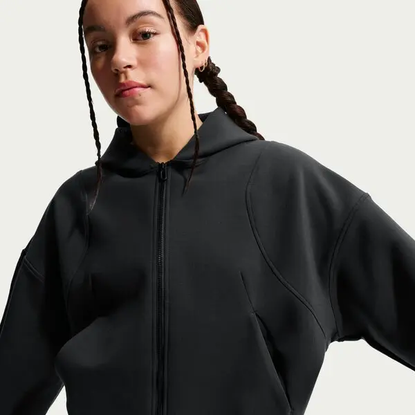 Nike Therma-fit Knit Full-zip Hoodie - Black