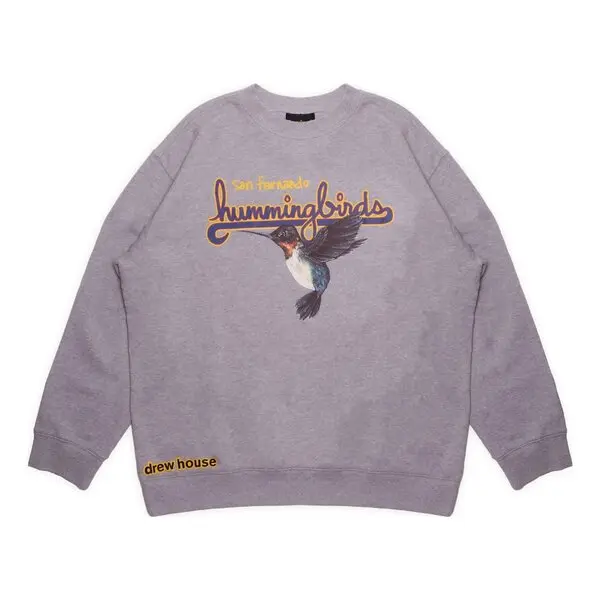 Drew House Hummingbirds Crewneck Sweatshirt - Heather Grey