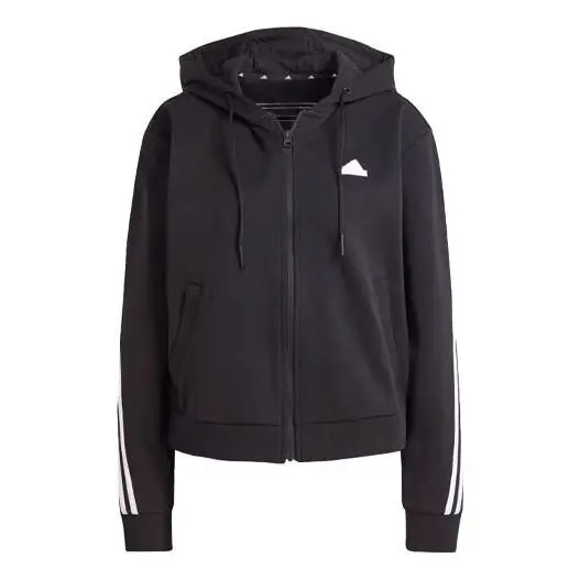 Adidas Future Icons 3-stripes Full Zip Hoodie - Black