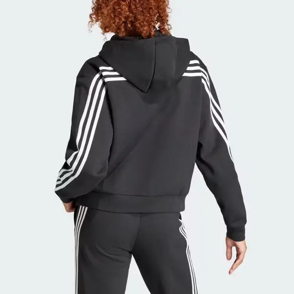 Adidas Future Icons 3-stripes Full Zip Hoodie - Black
