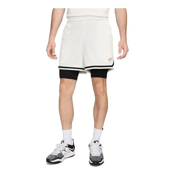 Nike Kevin Durant Dna 2-in-1 Basketball Shorts - Sail/black/cosmic Clay