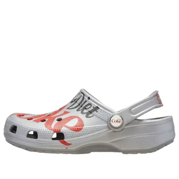 CROCS X Coca-cola Classic Clogs 'diet Coke - Silver/red