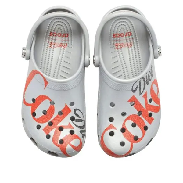 CROCS X Coca-cola Classic Clogs 'diet Coke - Silver/red