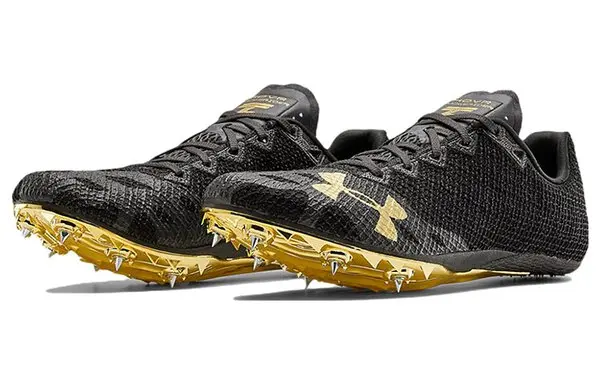 Under Armour Hovr Smokerider Spiked Track Shoes - Black/gold