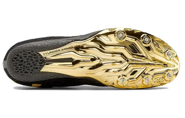 Under Armour Hovr Smokerider Spiked Track Shoes - Black/gold