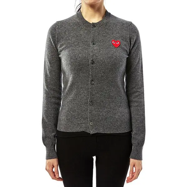 Play Comme Des Garcon Emblem Cardigan - Grey