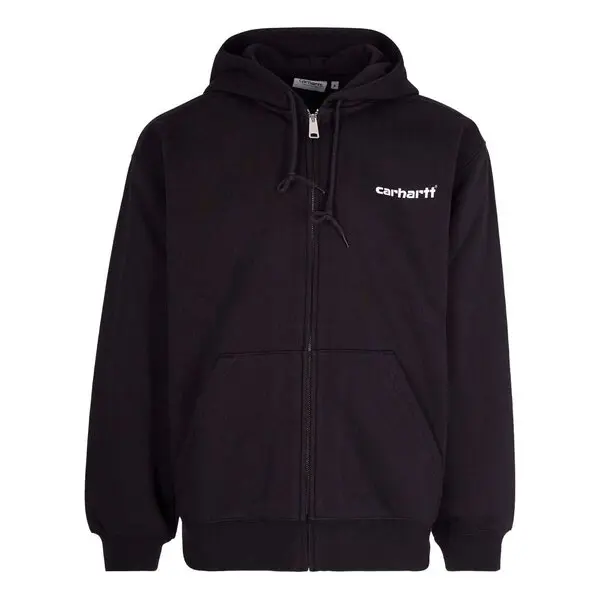 Carhartt Work In Progress Fleece Hood Zip Up - Black