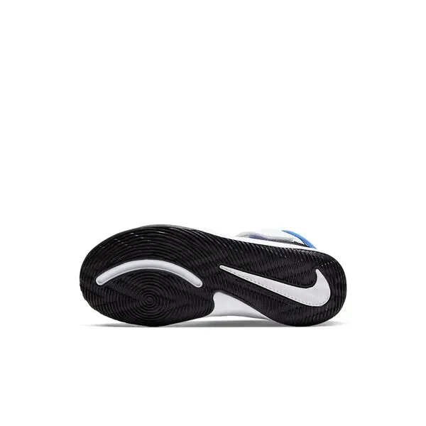 Nike Team Hustle D9 Allover Logo Mid Top Sneakers - White/blue/red