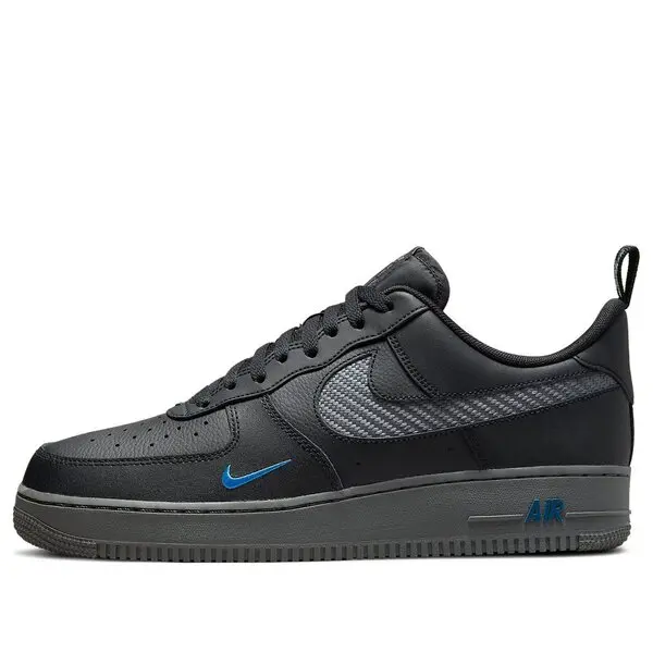 Nike Force 1 Low Top Sneakers - Black/blue