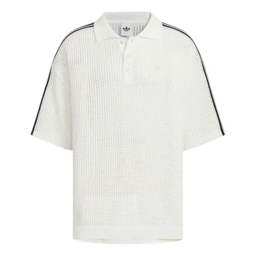 Adidas Short-sleeved Polo Shirt 'white - White/black