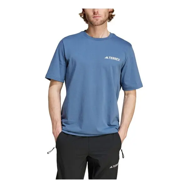 Adidas Back Graphic T-shirt Asia Sizing - Blue