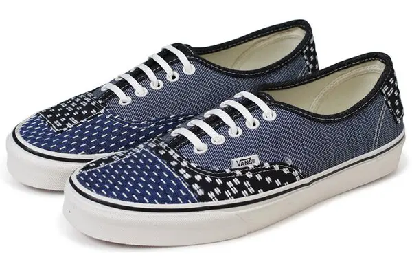 VANS Authentic Patchwork Sneakers - Black/blue/white