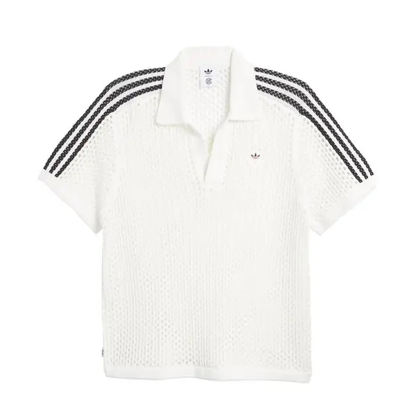 Adidas X Clot Fw24 Crochet Polo Shirt Asia Sizing 'core