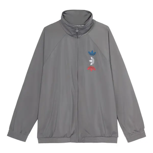 Adidas Originals Metallic Logo Track Jacket - Grey