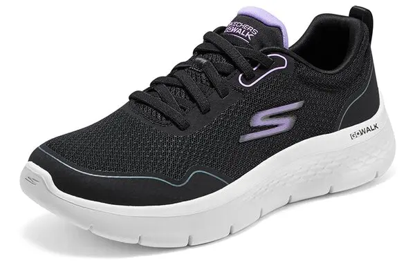 Sketchers Go Walk Flex Sneakers - Black/lavender
