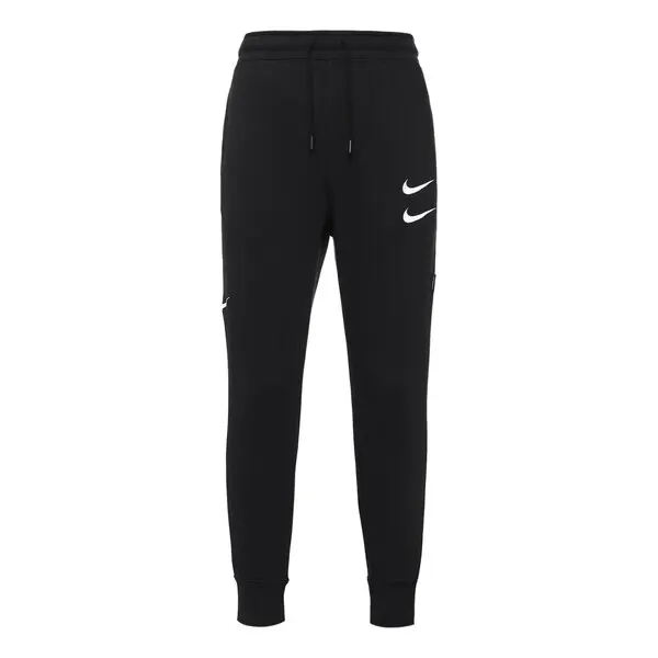 Nike Embroidered Fleece Sports Long Pants - Black