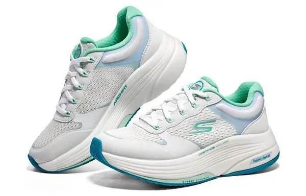 Sketchers Go Walk Distance Walker Athletic Sneakers - White/aqua