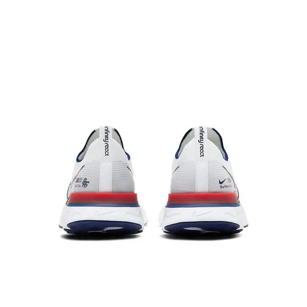 Nike React Infinity Run Flyknit "blue Ribbon Sports - White/blue/red