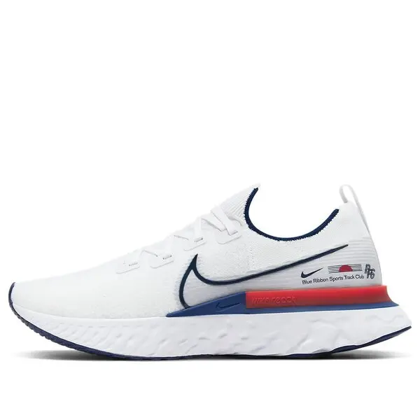 Nike React Infinity Run Flyknit "blue Ribbon Sports - White/blue/red