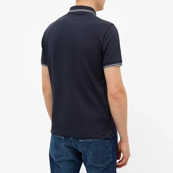 Stone Island Patch Tipped Polo Shirt - Navy