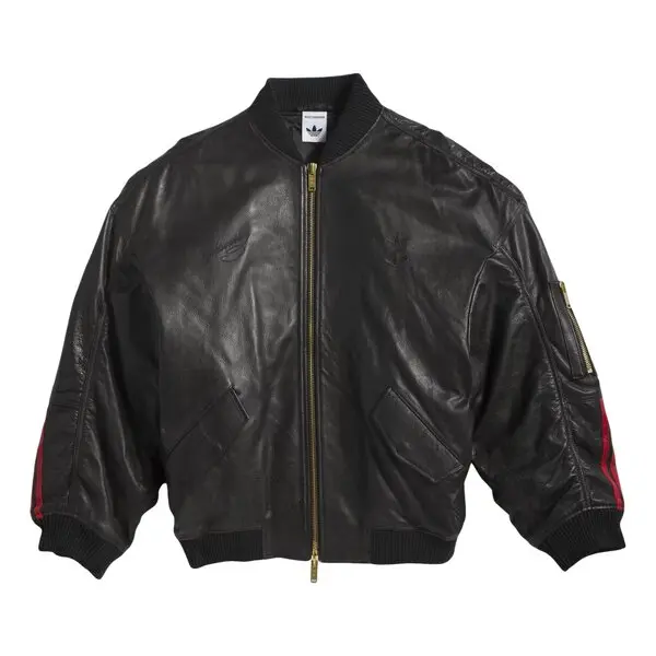 Adidas X Chavarria Leather Bomber Jacket