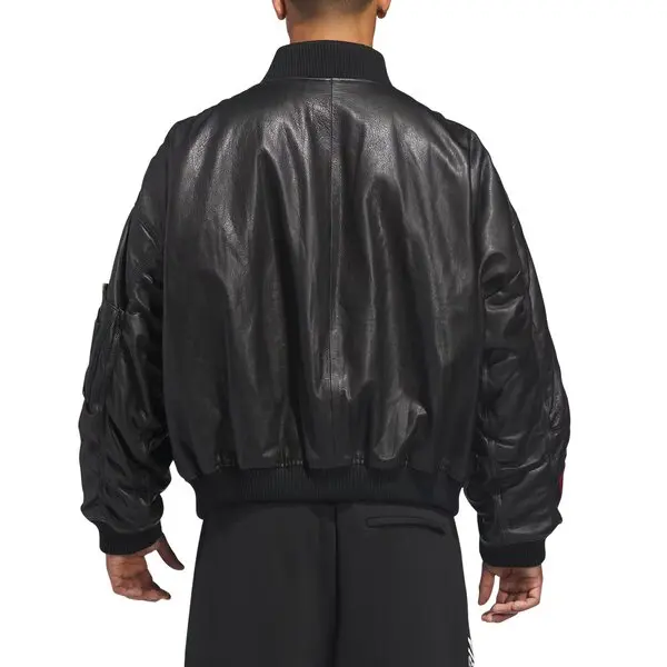 Adidas X Chavarria Leather Bomber Jacket