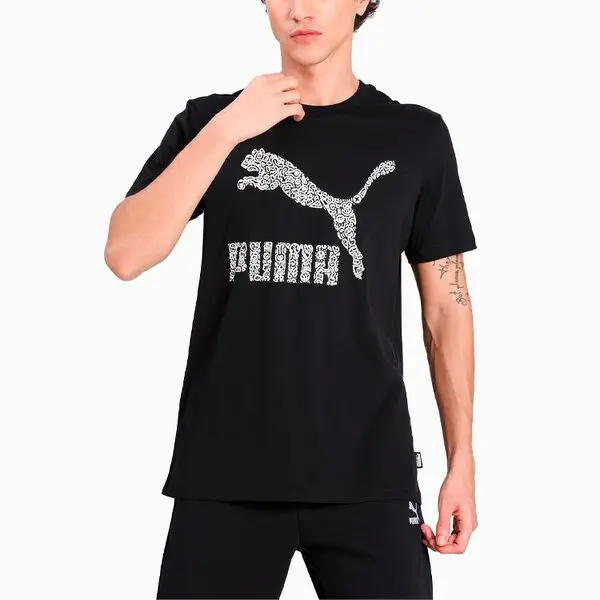 PUMA X Mr Doodle T-shirt 'black White - Black/white
