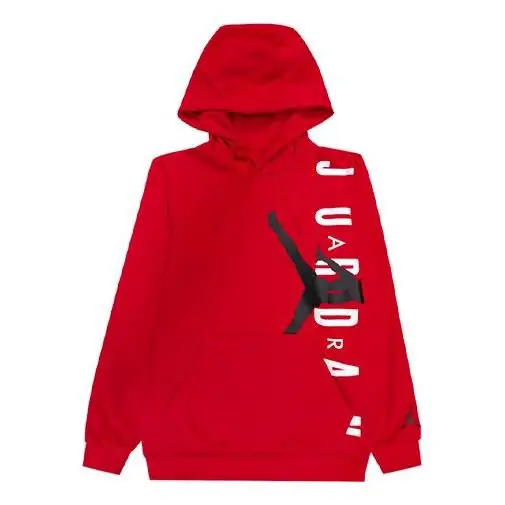 JORDAN Fleece Lined Pullover Hoodie - Red