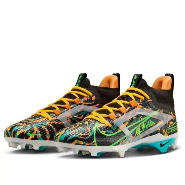 Nike X Travis Kelce Alpha Menace 4 Elite '90s Fashion Football Cleats - Black/sail/dusty Cactus