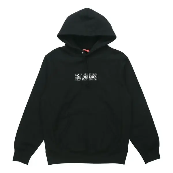 Supreme Bandana Box Logo Fleece Hoodie - Black
