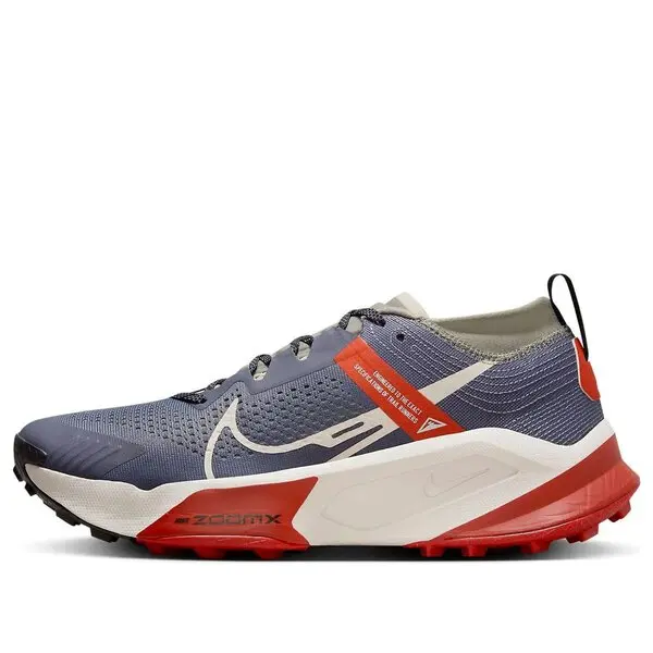 Nike Zoomx Zegama Trail Running Sneakers - Blue/white/red