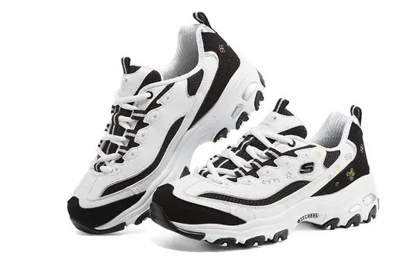 Sketchers D'lites 1.0 "white Black" Sneakers