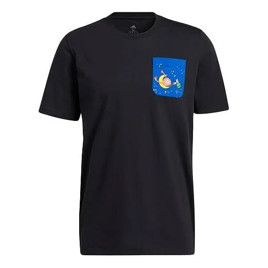 Adidas Lil Stripe Pckt Basketball Sports T-shirt - Black