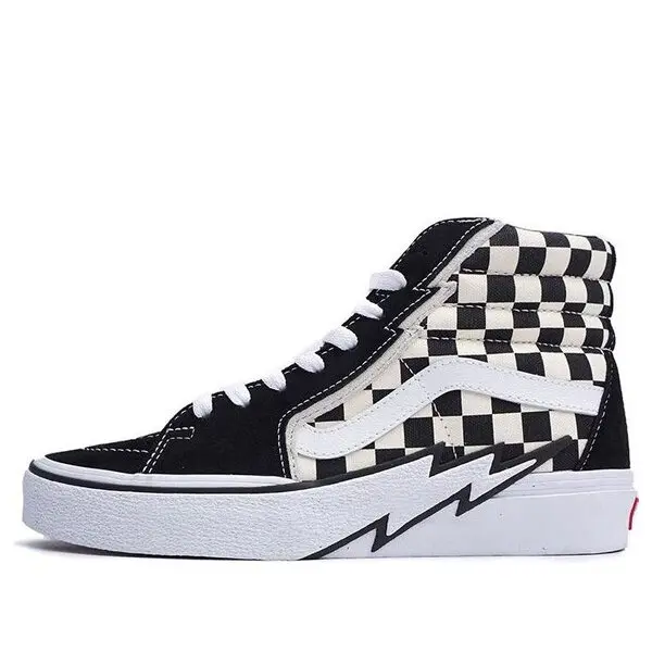 VANS Sk8-hi Bolt Checkerboard High Top Sneakers - Black/white