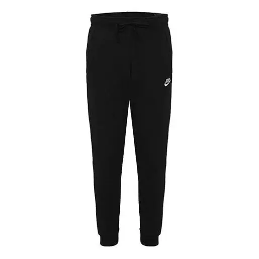Nike Logo Alphabet Knit Sports Long Pants - Black